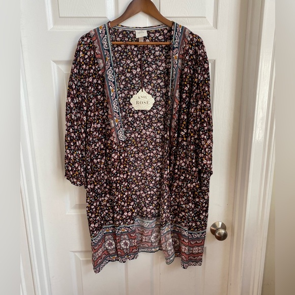 Knox Rose | Jackets & Coats | Knox Rose Boho Duster Kimono Jacket Size ...
